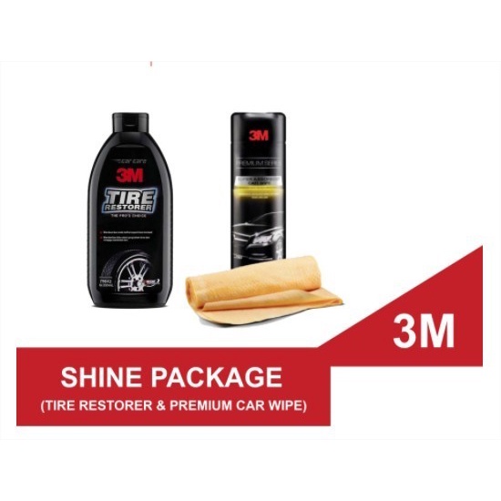 Jual PAKET 3M SHINE PACKAGE (TIRE RESTORER & CAR WIPE) ORIGINAL ...