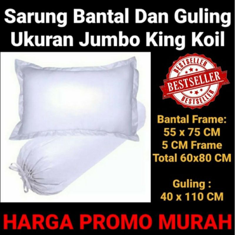 Jual Sarung Bantal Dan Sarung Guling Jumbo Ukuran King Koil Bahan Katun ...