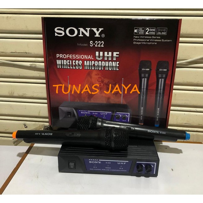 Jual Microphone Wireless Sony S222 Handle Handle UHF Mic Sony S 222UHF ...