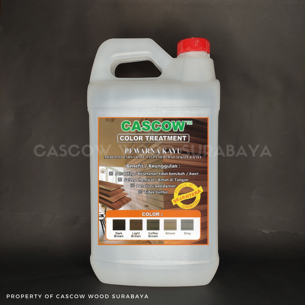 Jual Cascow Natural Teak Cat Pewarna Kayu Treatment Waterbased 1 Liter ...