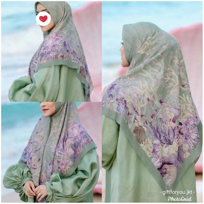 Jual Buttonscarves The Little Mermaid Voal Square XL Jilbab Hijab ...