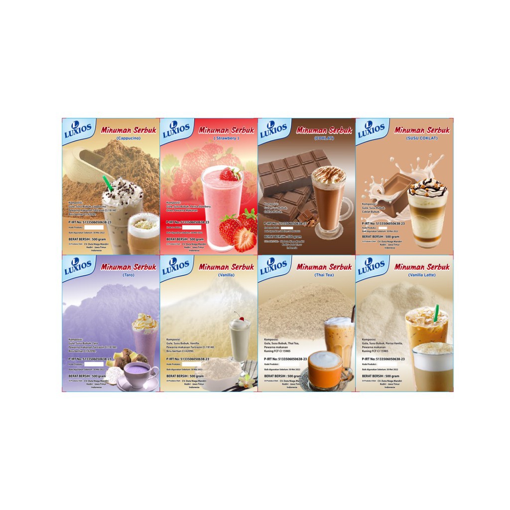 Jual Luxios Powder Drink / Serbuk Minuman Bubble Tea / Capcin 500gr ...