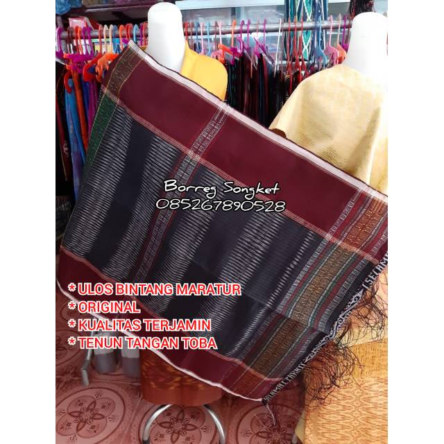 Jual ORIGINAL ULOS BINTANG MARATUR TENUN TANGAN TOBA ULOS HITAM ULOS PAHOMPU MULA GABE KAIN ADAT ...