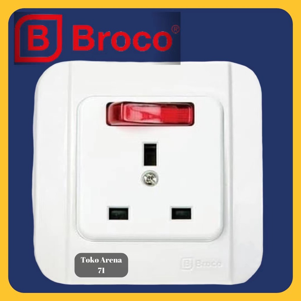 Jual BROCO STOP KONTAK AC SET KOMPLIT 3P GALLEO PUTIH G155-55S / STOP ...