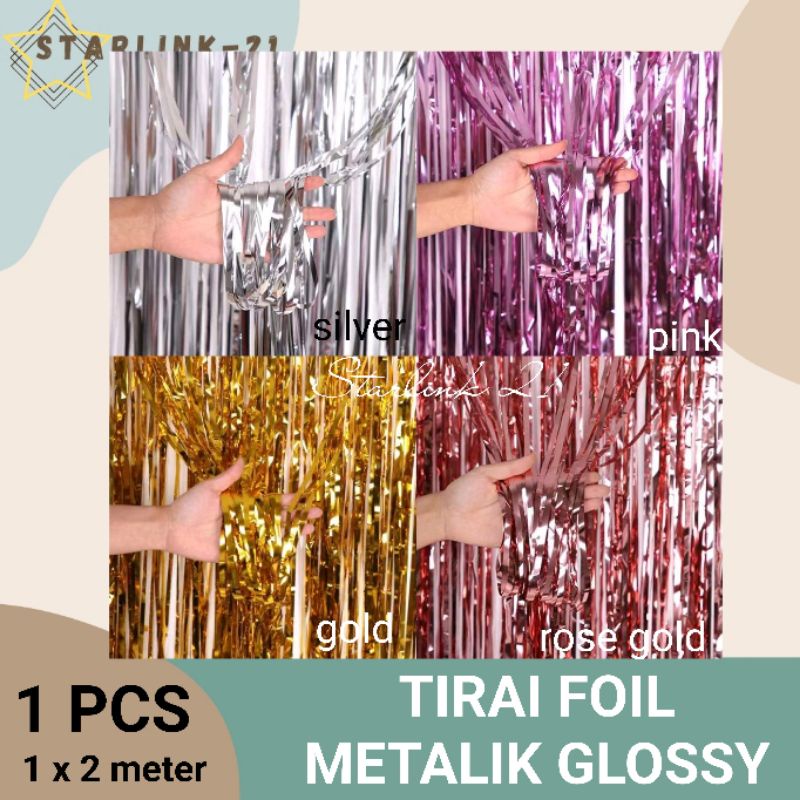 Jual TIRAI FOIL | TIRAI BALON PESTA | Backdrop Rumbai Foil Curtain ...