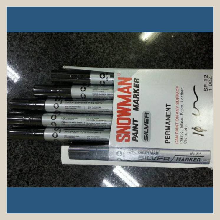 Jual SPIDOL SNOWMAN MARKER PERMANENT SILVER | Shopee Indonesia