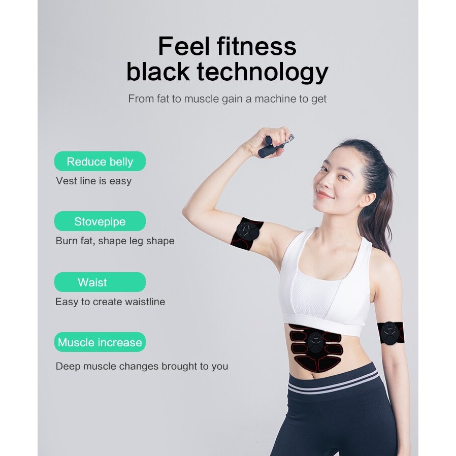 Jual Alat Stimulator Terapi EMS Otot Six Pack ABS Abdominal Muscle ...