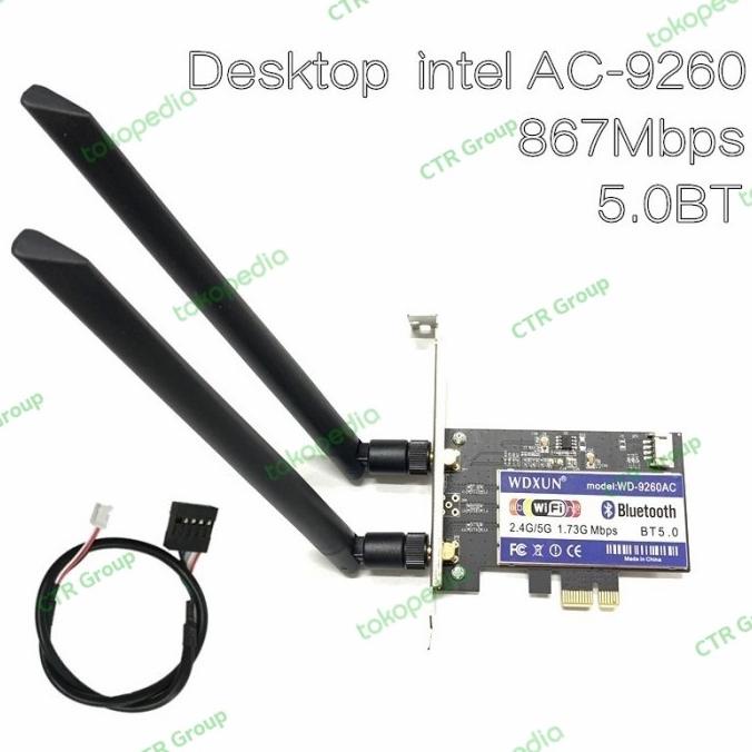 Jual Intel Wireless-Ac 9260 Dual Band Wifi 1730Mbps + Bluetooth 5 Pci-E ...