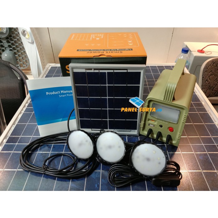 Jual Paket SHS 5WP 3 lampu / Solar Home System 5W / Smart Power BEST SELLER! | Shopee Indonesia