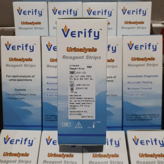 Jual VERIFY 10P ISI 100 STRIP / URINE TEST 10 PARAMETER ISI 100 STIK ...