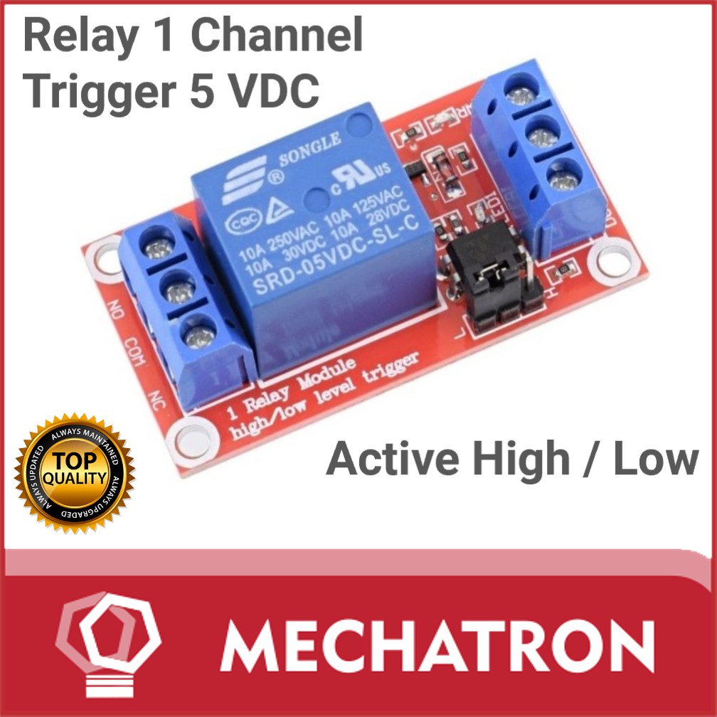 Jual Relay 1 Channel 5V Volt DC output 250VAC 30VDC 10A module opto ...