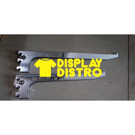 Jual DAUN BRACKET RAK KACA 40 CM PENYANGGA GANTUNGAN BAJU HANGER DISTRO ...