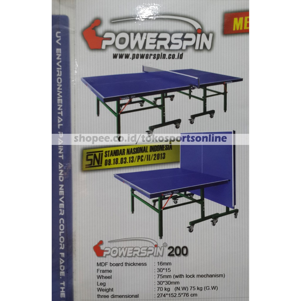 Jual Powerspin 200 Meja Pingpong Power Spin Tenis Meja | Shopee Indonesia