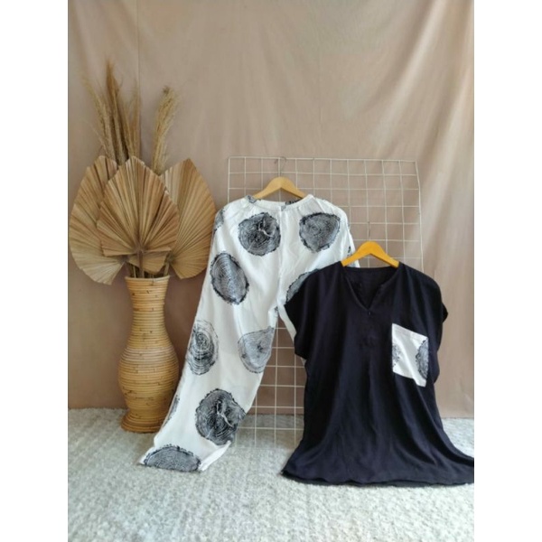 Jual One Set CP Saku Hitam Putih | Shopee Indonesia