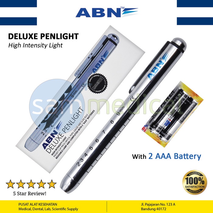 Jual ABN Deluxe Penlight/ lampu medis / lampu kuning / pena lampu ...