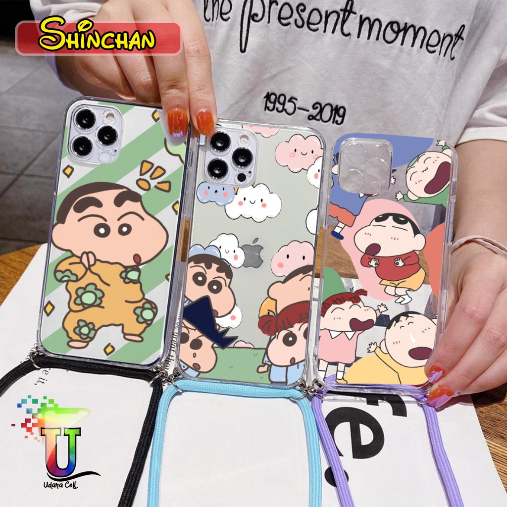Jual Softcase Slingcase Lanyard Bening SHINCHAN Oppo A92s Reno 2 2z 2f ...