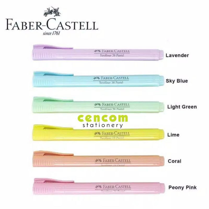 Jual Highlighter / Penanda / Stabilo / Textliner 38 Pastel Faber ...