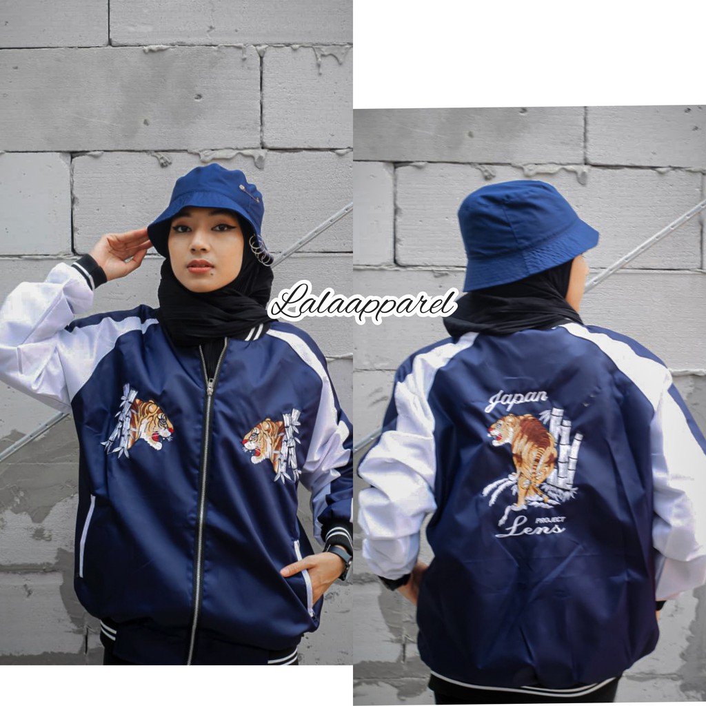 Jual JAKET BOMBER SUKAJAN LION UNISEX BORDIR PREMIUM/JAKET MURAYAMA | Shopee Indonesia