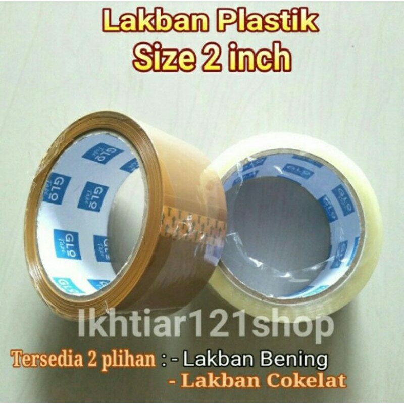 Jual Lakban Plastik 2 inch/Opp Packing Tape Solasi Plastik 48mm 90 Yard ...