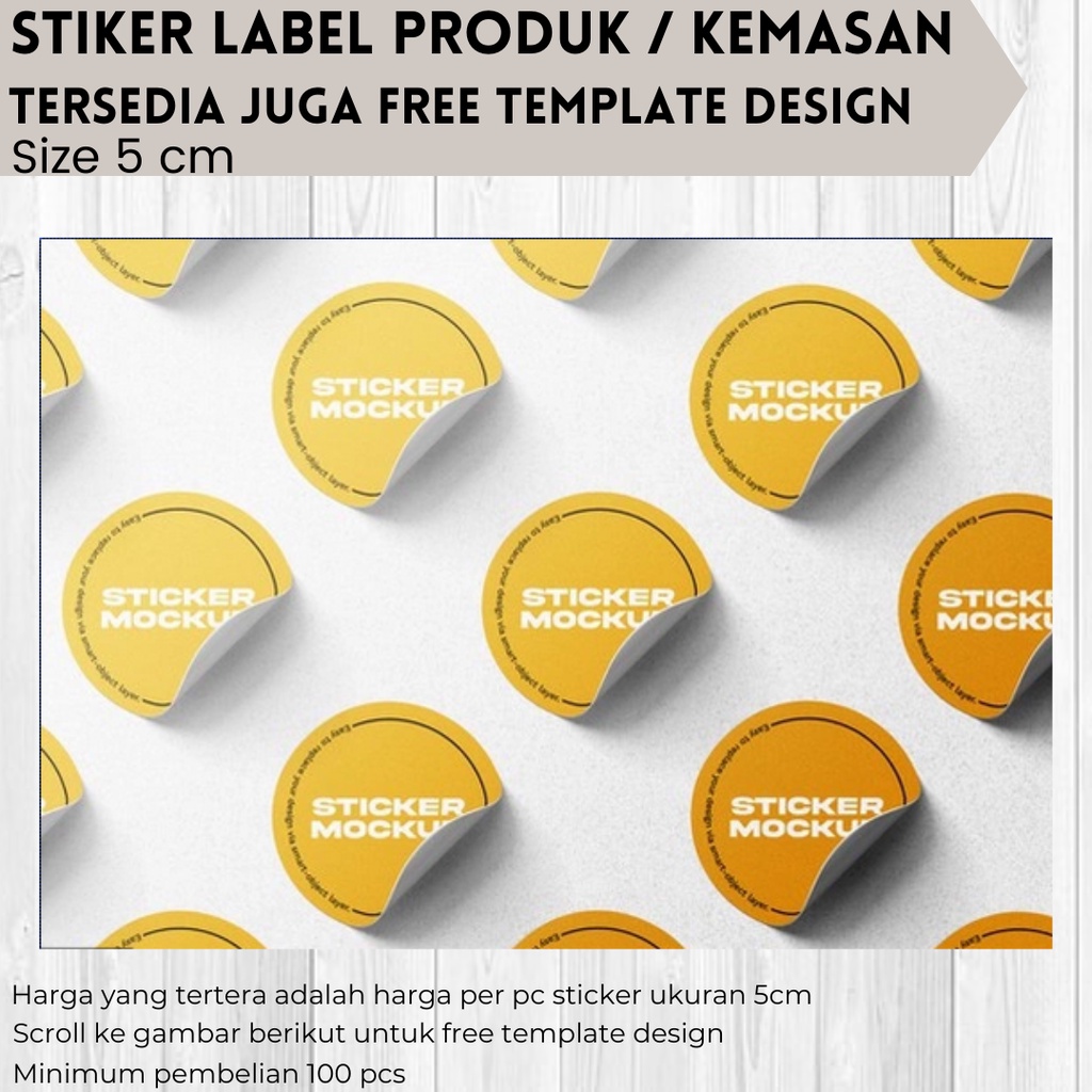 Jual Stiker Label Produk Kue Stoples Botol Packaging Sticker Cromo ...