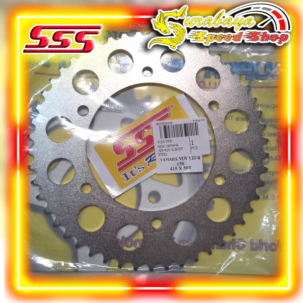 Jual SSS Gear Belakang Yamaha New YZF R15 V3 R150 Vixion New V3 415 Tipis 428 Tebal Original SSS ...