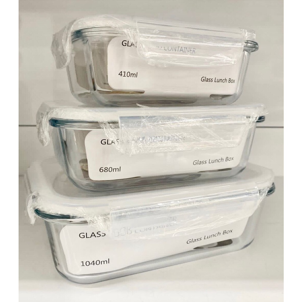 Jual GLASSLOCK LUNCH SET BENTO LUNCH BOX KOTAK PENYIMPANAN MAKANAN KACA ...