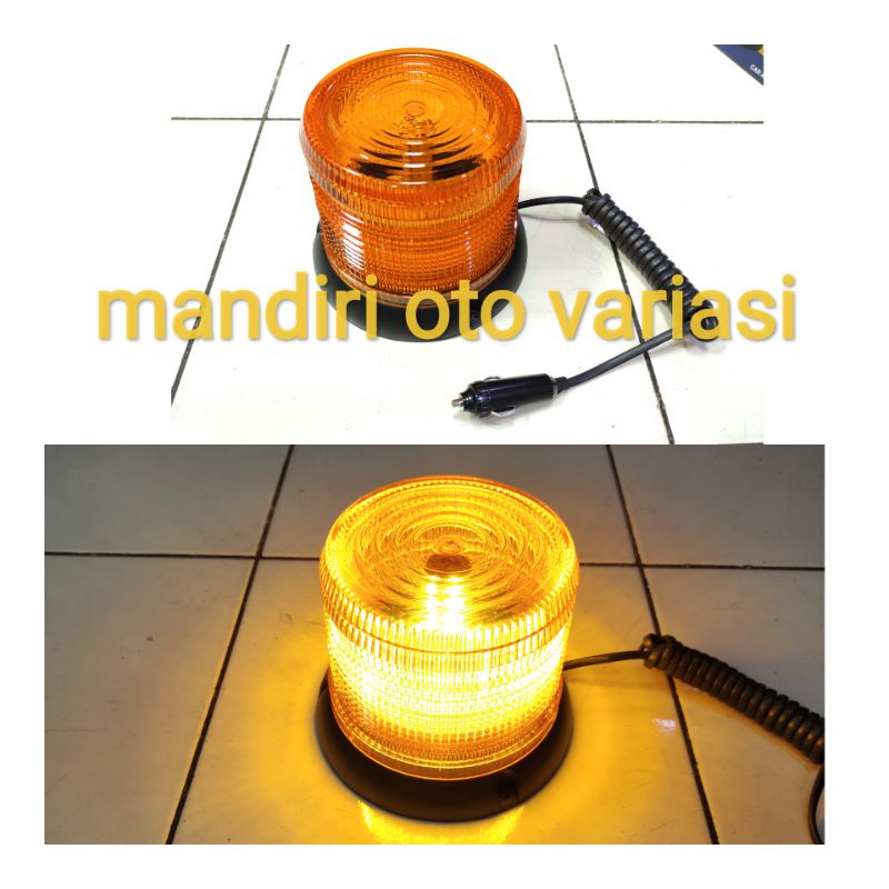 Jual Lampu LED rotary phantom kuning strobe warning flash light-kuning ...
