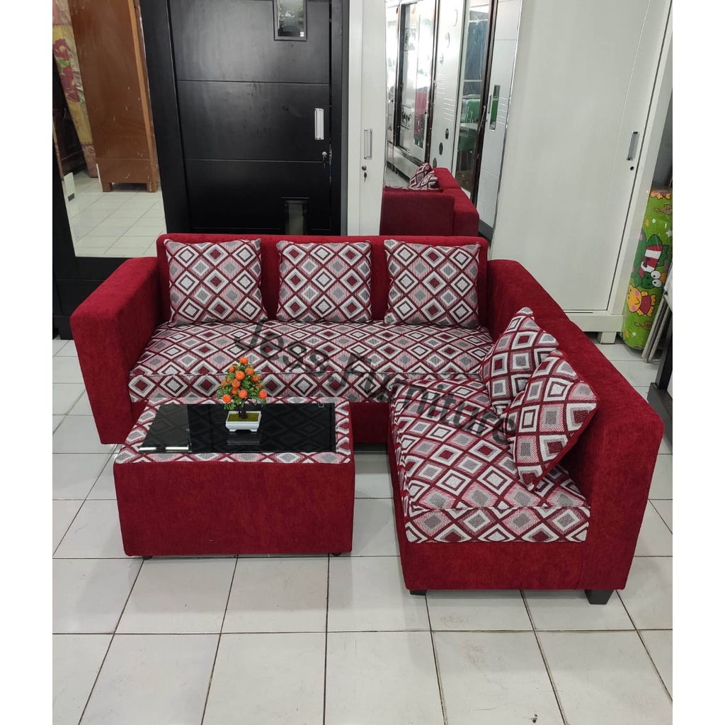 Jual Sofa L / Sofa Ruang Tamu / Sofa Minimalis Kain / Sofa Minimalis ...