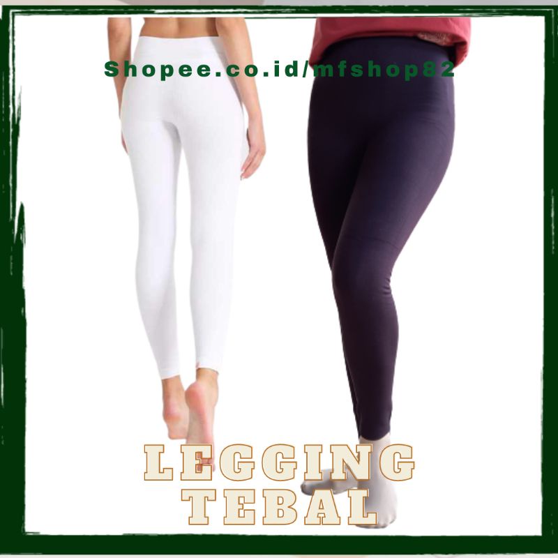 Jual LEGGING TEBAL Wanita Polos Highwaist bisa untuk olahraga muat ...