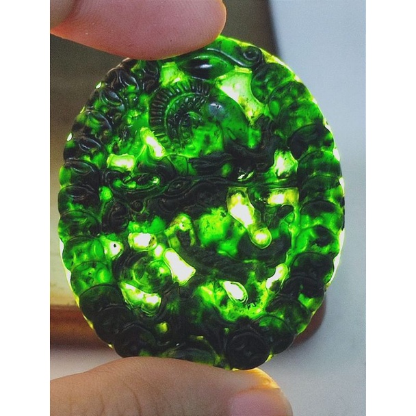 Jual BATU GIOK HIJAU UKIR NAGA TERBANG | Shopee Indonesia