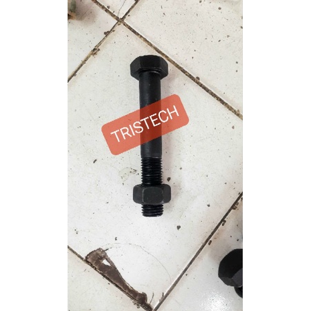Jual baut mur baja m27 x 140 baut hitam baja 8.8 m27x140 baut Half ...