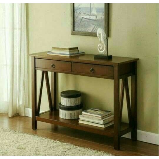 Jual Meja konsul minimalis jati jepara | Shopee Indonesia