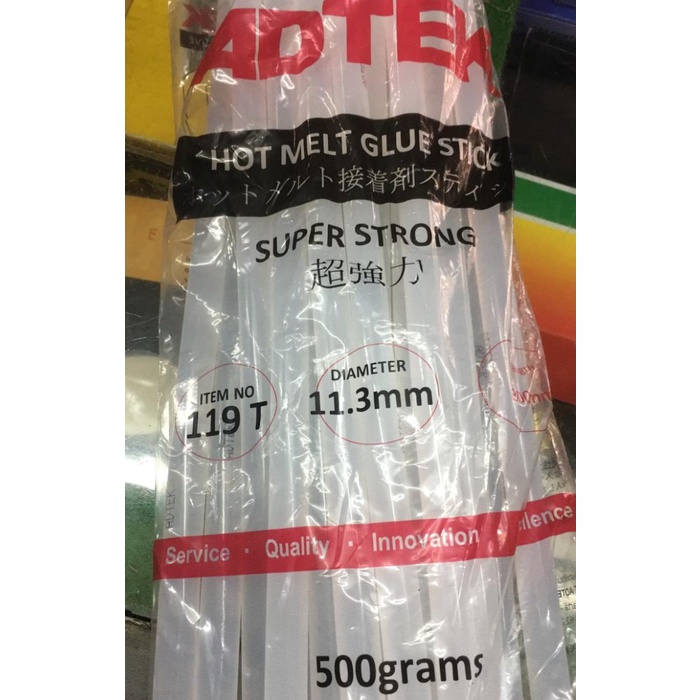 Jual Chrysa | ADTEK GLUE STICK PANJANG 500G 17stik ISI LEM TEMBAK ...