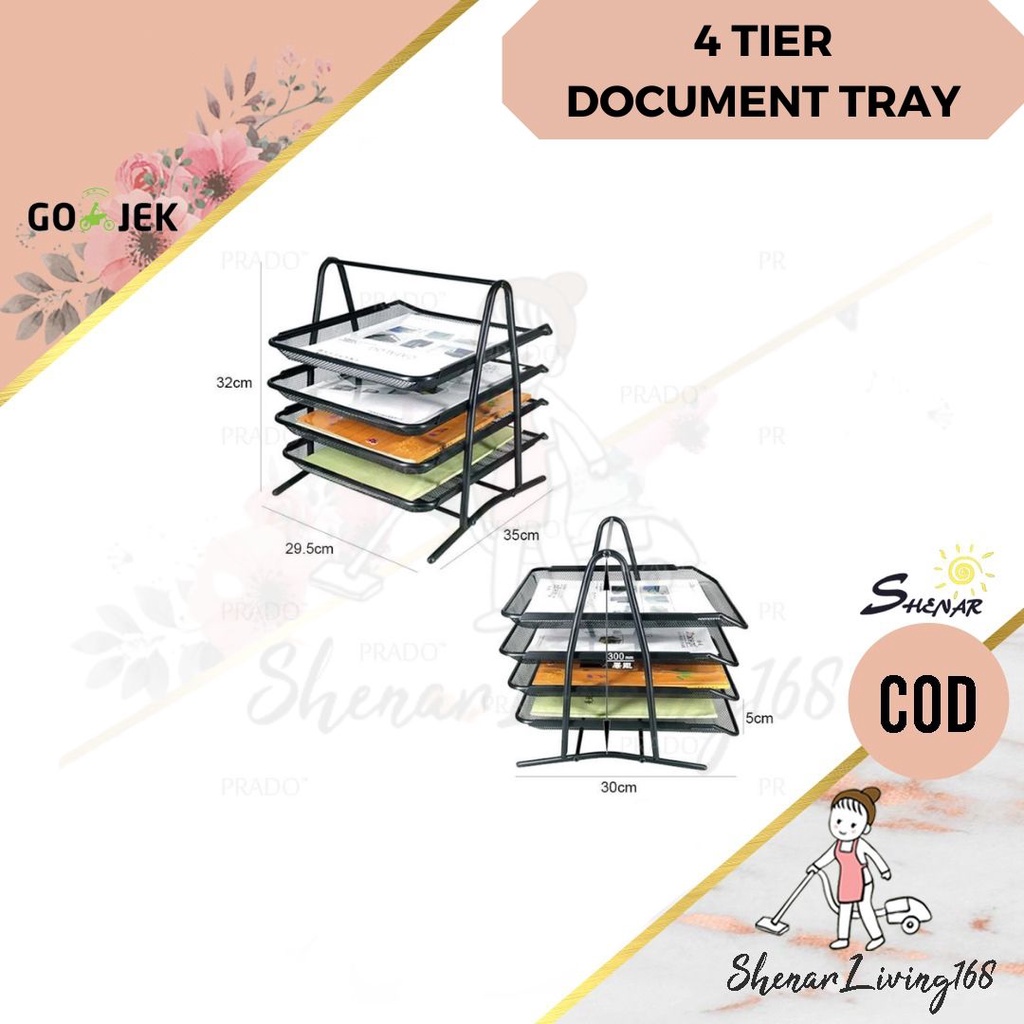 Jual RAK 4 TINGKAT / RAK DOKUMEN / RAK BERKAS, 4 TIER DOCUMENT TRAY ...