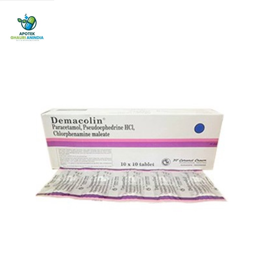 Jual Demacolin tablet per strip 10pcs Obat Flu Demam Sakit Kepala ...