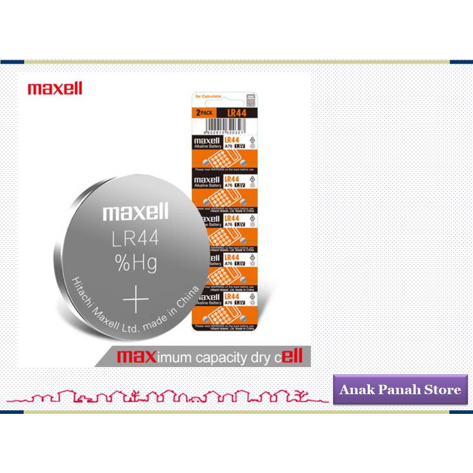 Jual Baterai Kalkulator Merk Maxell Type LR44 ( Isi 10 buah ) | Shopee Indonesia
