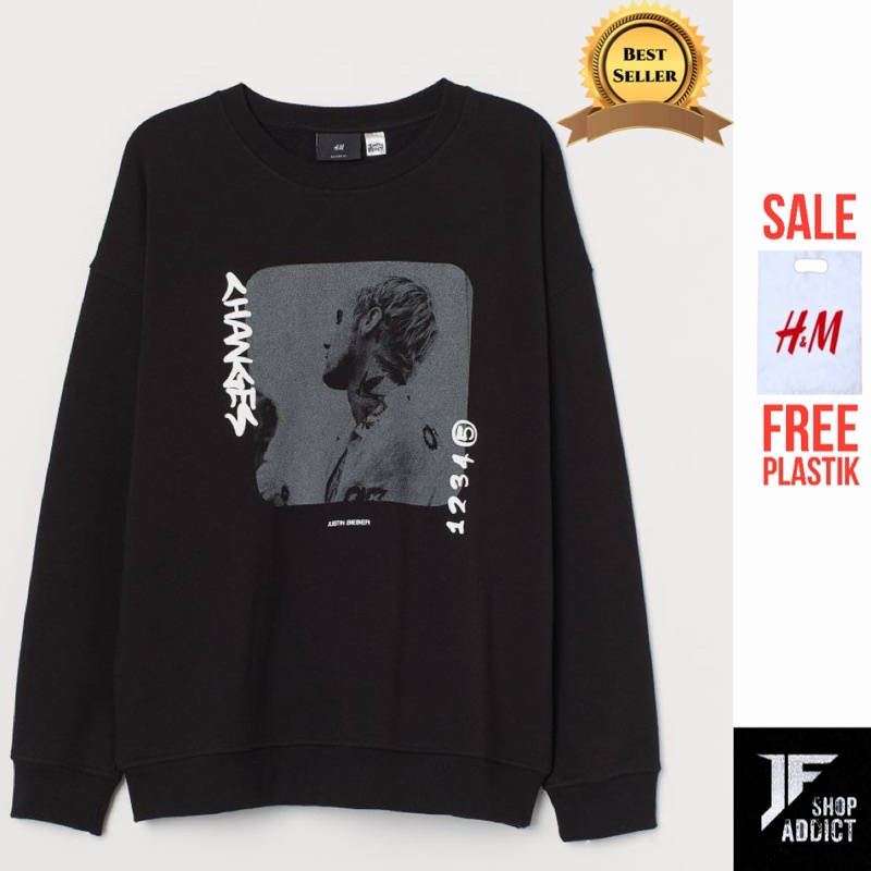 Jual 1.1(Promo) Crewneck H&M HnM Justin Bieber Full Label & Tag Harga ...