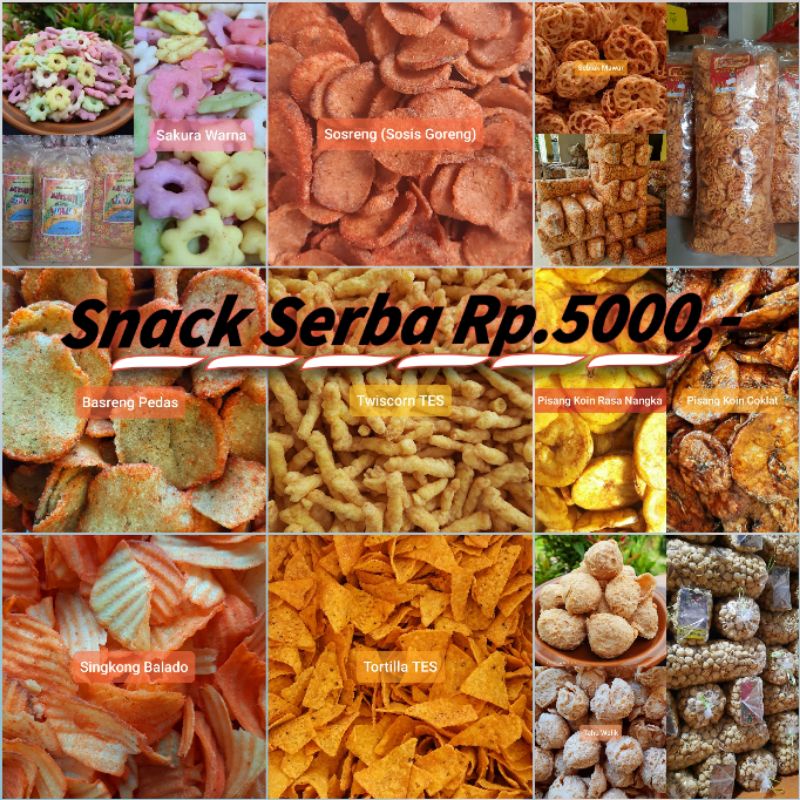 Jual ANEKA Snack Serba Rp.5000,- 80grGr I Cemilan Camilan 5 Ribu Bebas ...