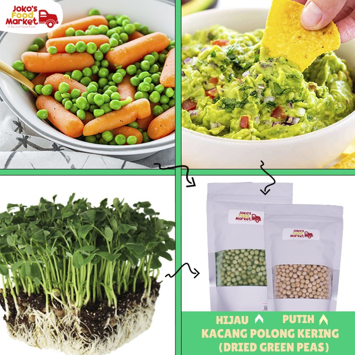 Jual Kacang Polong Hijau Mentah Sayur Sayuran Segar Organik Kering ...