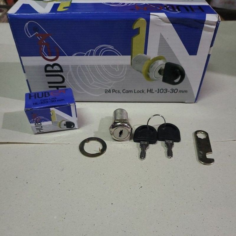 Jual Kunci Laci Huben HL 103 30mm/kunci loker/kunci lemari/cam lock/drawer lock | Shopee Indonesia