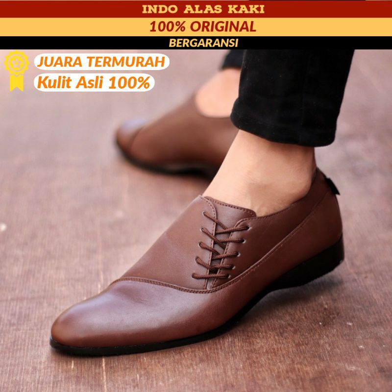 Jual SEPATU PANTOFEL RESMI KERJA DINAS PANTOPEL KULIT ASLI FANTOFEL ...