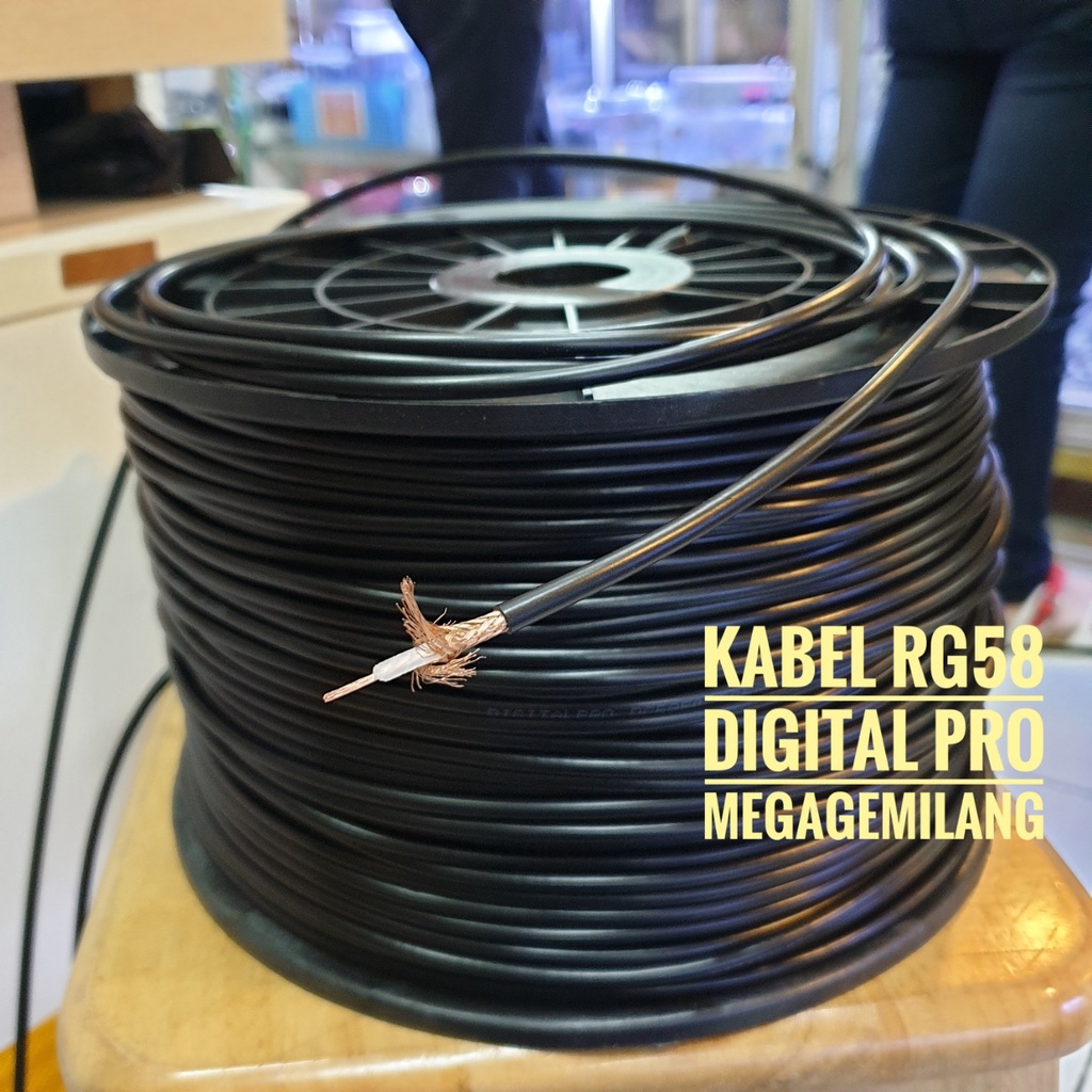 Jual Kabel RG 58 coaxial cable 50 ohm | inner serabut | Shopee Indonesia