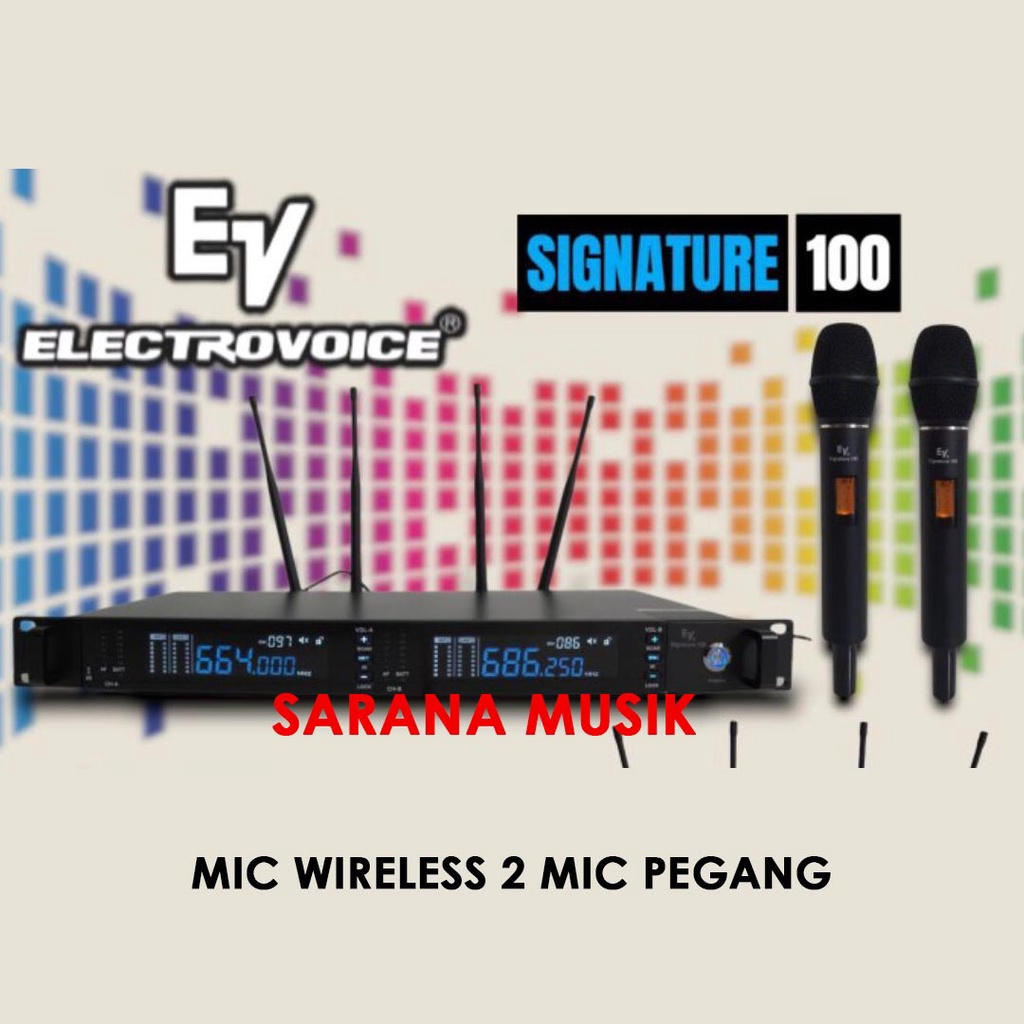 Jual Mic Wireless Electrovoice Signature 100 EV Signature100 Dual UHF ...