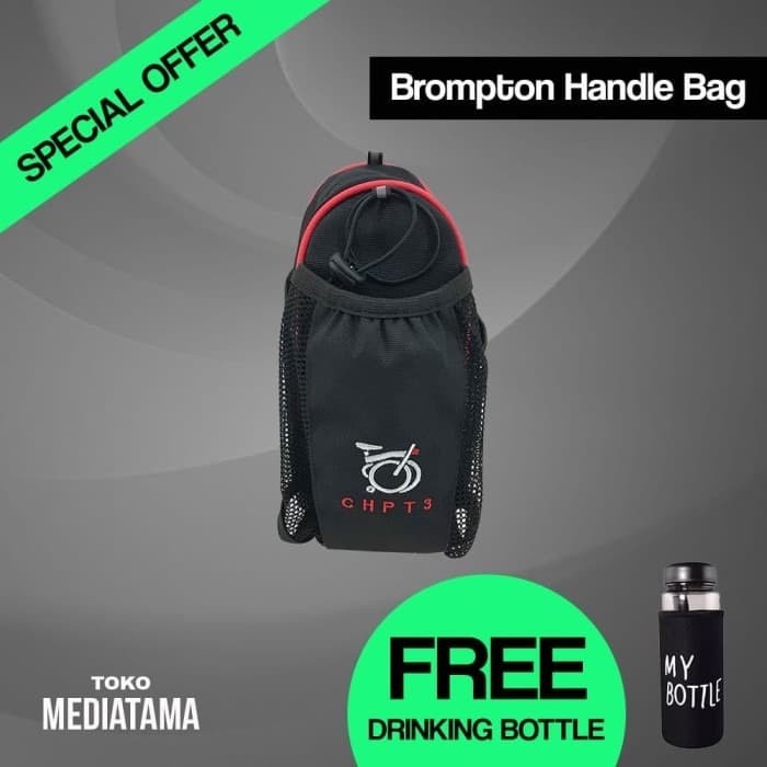 Jual sepeda-tas- brompton tas stang handlebar chpt3 dengan tempat air ...