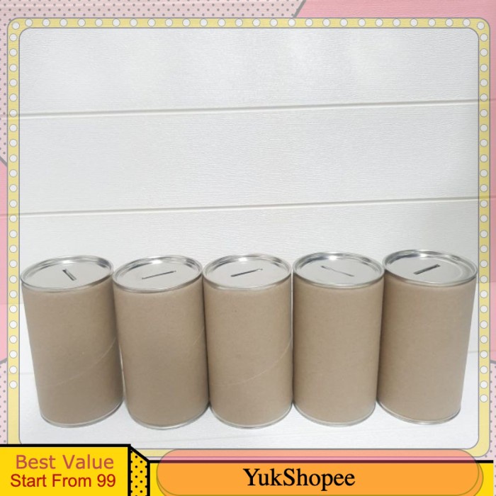 Jual Celengan Kaleng Polos Tanpa Sticker Small uk. 14 x 8 cm | Shopee ...