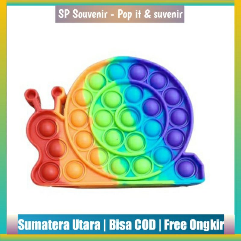Jual Pop It Siput Rainbow | Popit Snail POP IT Mainan Anak | Shopee ...