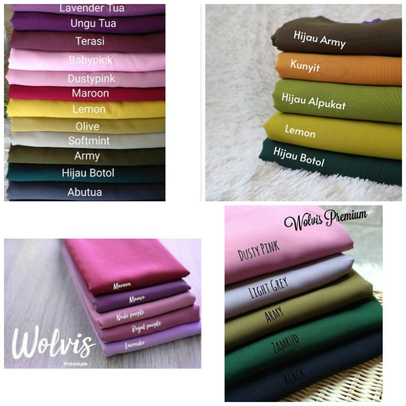 Jual Kain Wolfis Wollpeach Premium 0.5 Meter (Seri 2) - Bahan Gamis ...