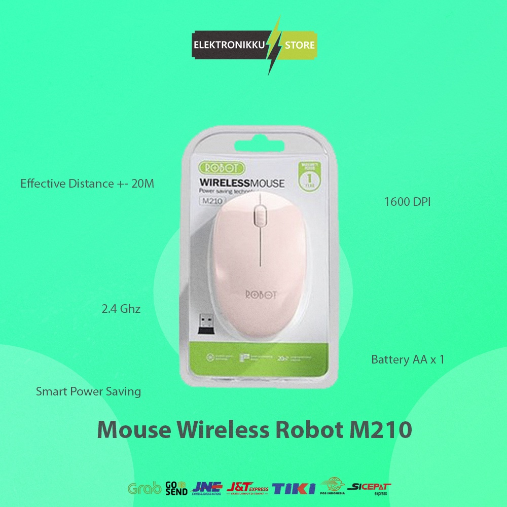 Jual Mouse Optical Wireless Robot M210 2.4G Mouse PC Komputer | Laptop ...