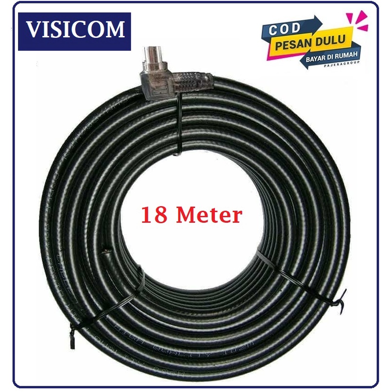 Jual Kabel Antena VISICOM kabel antena tv panjang 18 meter Kabel Antena ...