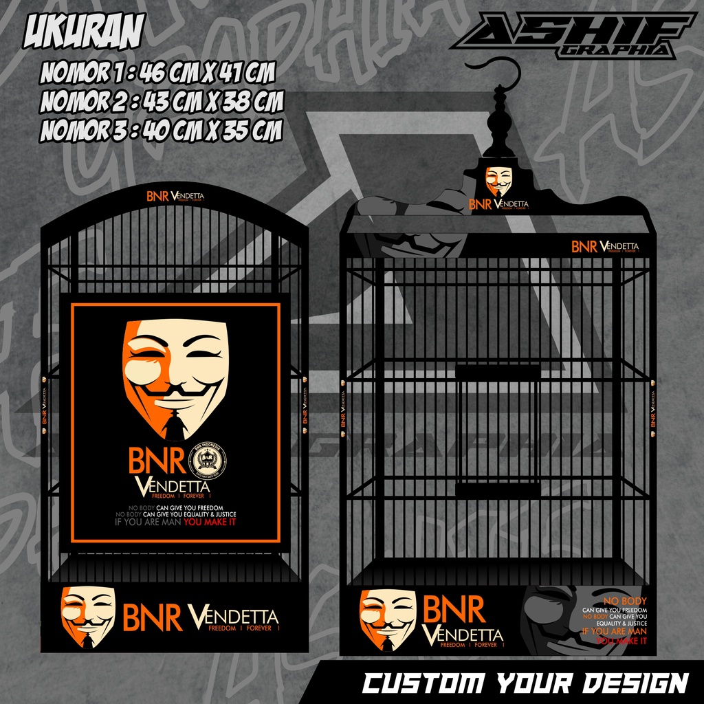 Jual STICKER STIKER DECAL SANGKAR KOTAK BNR VENDETTA | Shopee Indonesia
